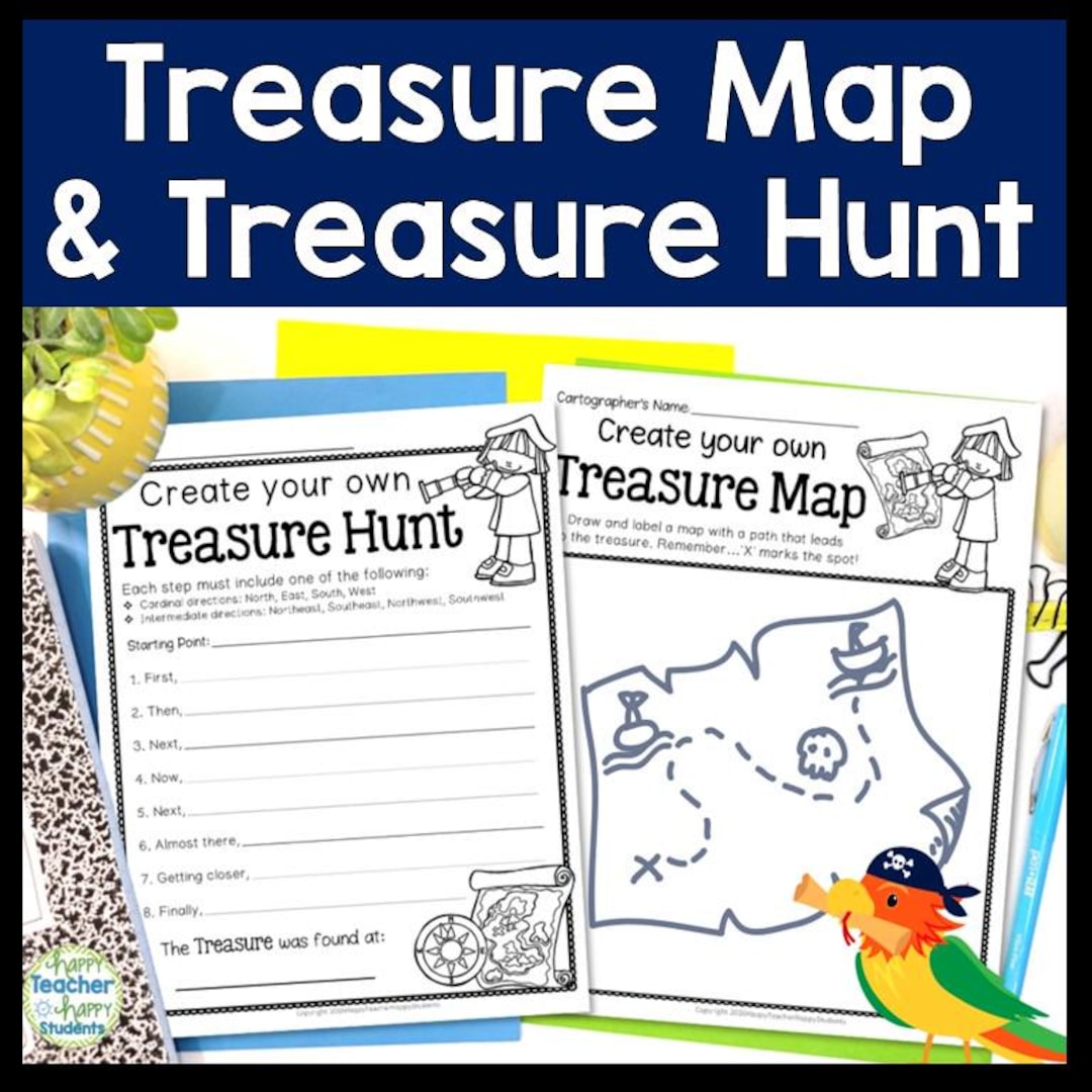 Treasure Map and Treasure Hunt Cardinal Intermediate Directions ...