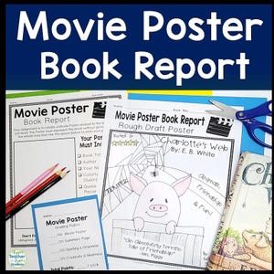 Movie Poster Book Report Template, Book Report Activity, Book Report ...