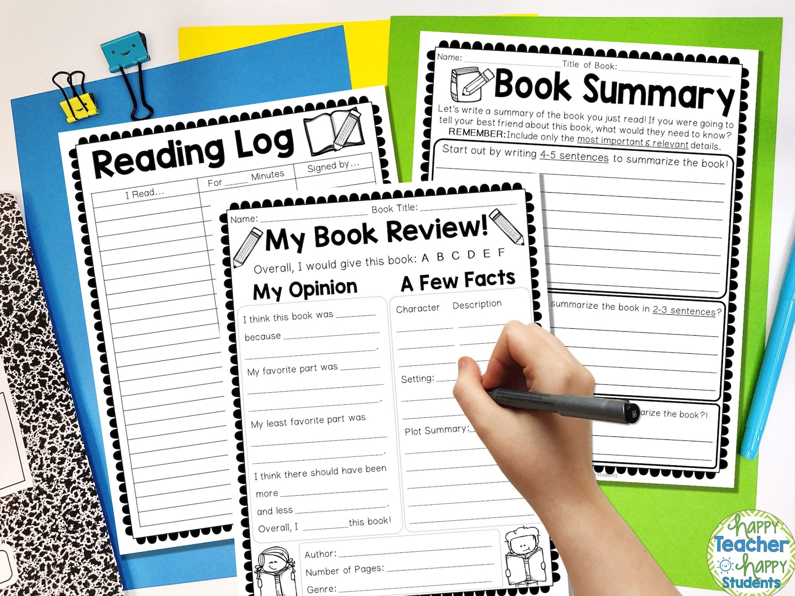 Book Review Template, Book Summary Printable, Chapter Summary Printable ...