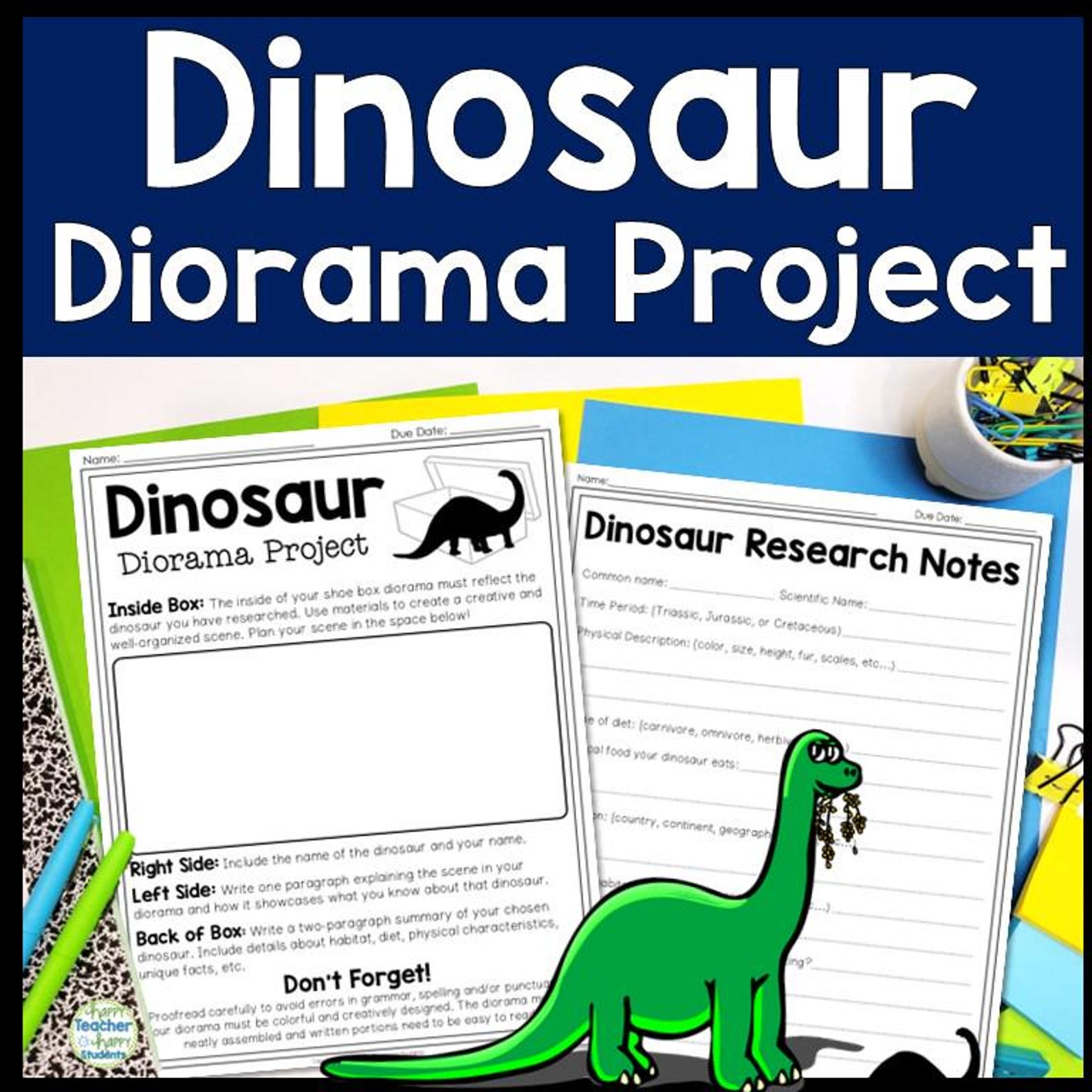 Dinosaur Diorama Project: Complete Dinosaur Research & Then Decorate a ...