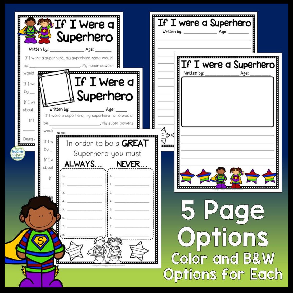 If I Were a Superhero | Superheroes Writing Activity | Superhero ...