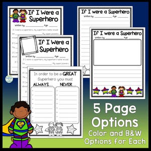 If I Were a Superhero | Superheroes Writing Activity | Superhero ...