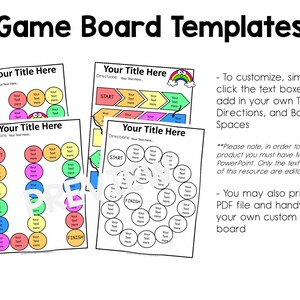 Blank Game Board Template: 5 EDITABLE Blank Board Game Templates for ...