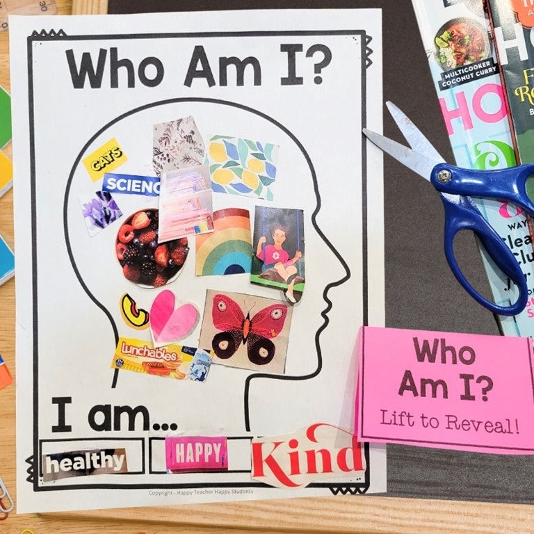 Back to School Silhouette Art Who Am I Mystery Drawings - Etsy