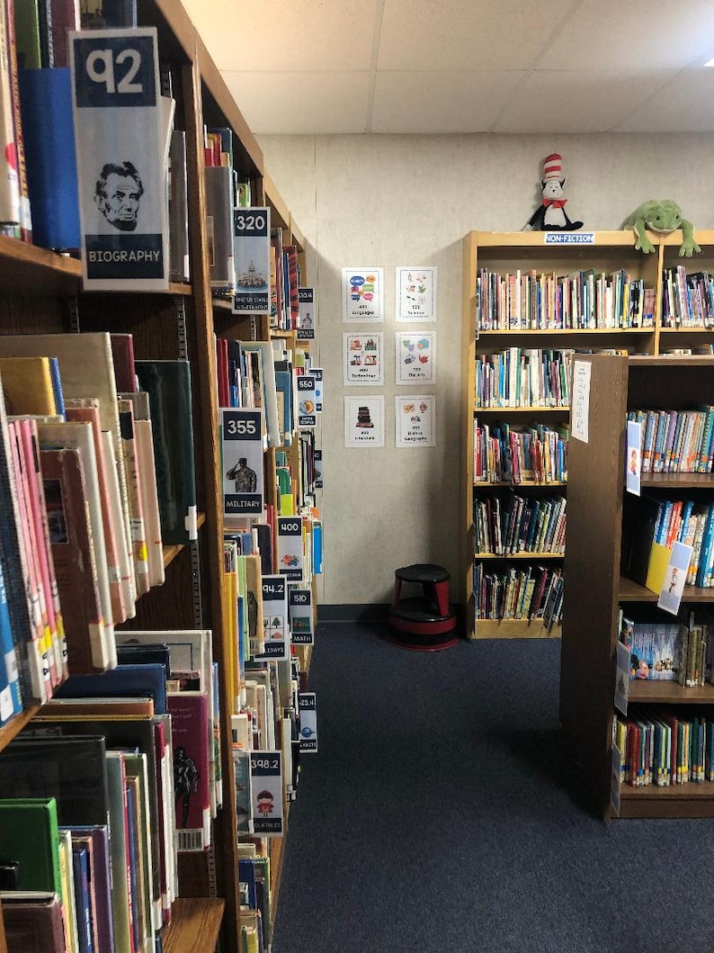Nonfiction AND Fiction Library Shelf Dividers, Classroom Library Shelf ...