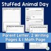 Stuffed Animal Day Activities: Writing & Math Activities (digital ...