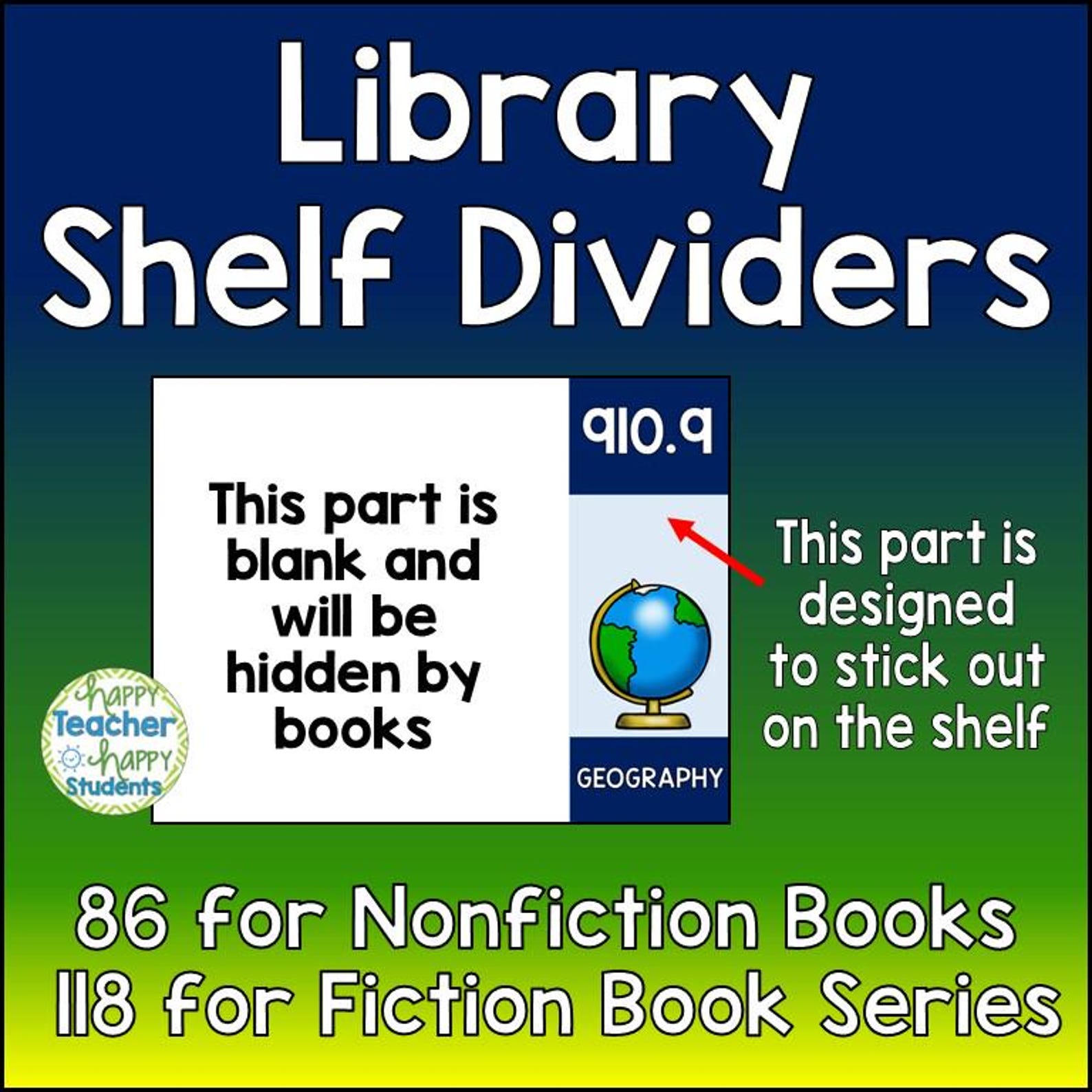 Nonfiction AND Fiction Library Shelf Dividers, Classroom Library Shelf ...