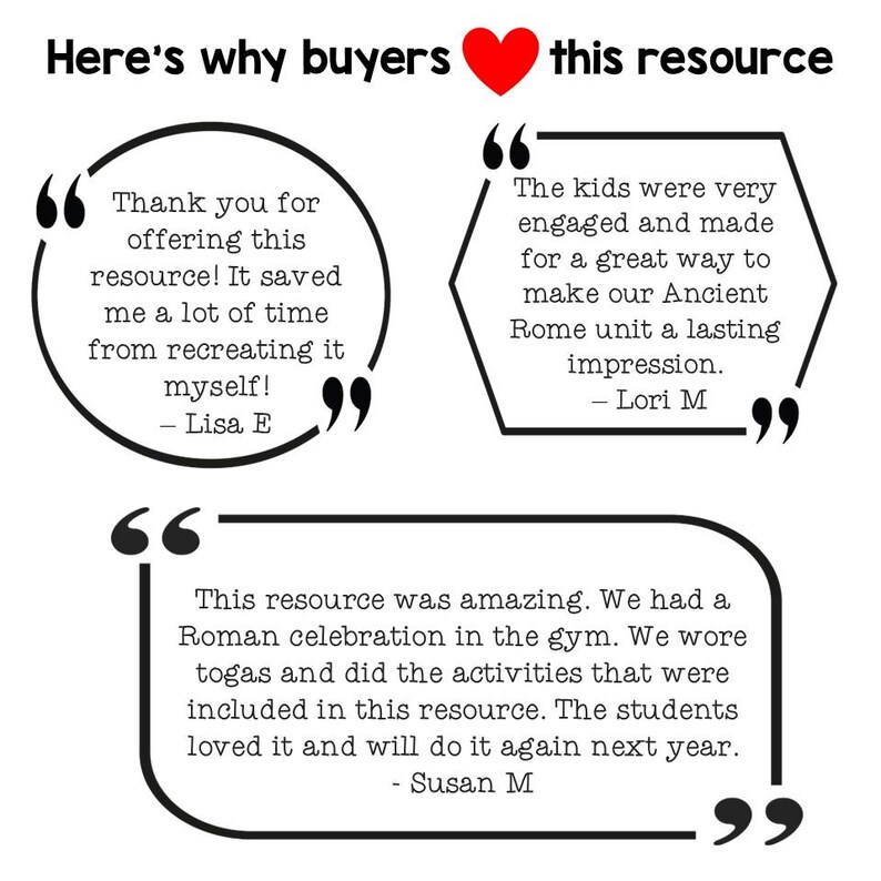 Ancient Rome Toga Party Kit: Games & Activities (45 Pages) (digital ...