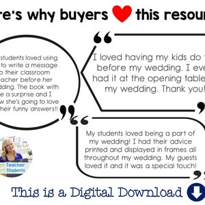 Childrens Advice for Marriage, Wedding Advice Book, Weddings Kids Table ...