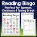 Reading Bingo Choice Board for Kids: Printable Reading Log & Summary ...