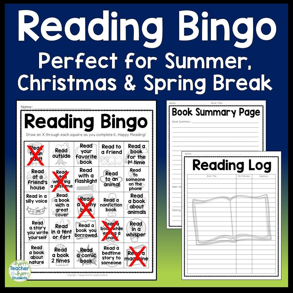 Reading Bingo Choice Board for Kids: Printable Reading Log & Summary ...