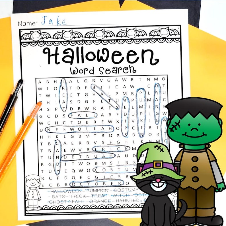 Halloween Word Search Activity | Digital Download | Halloween Word ...