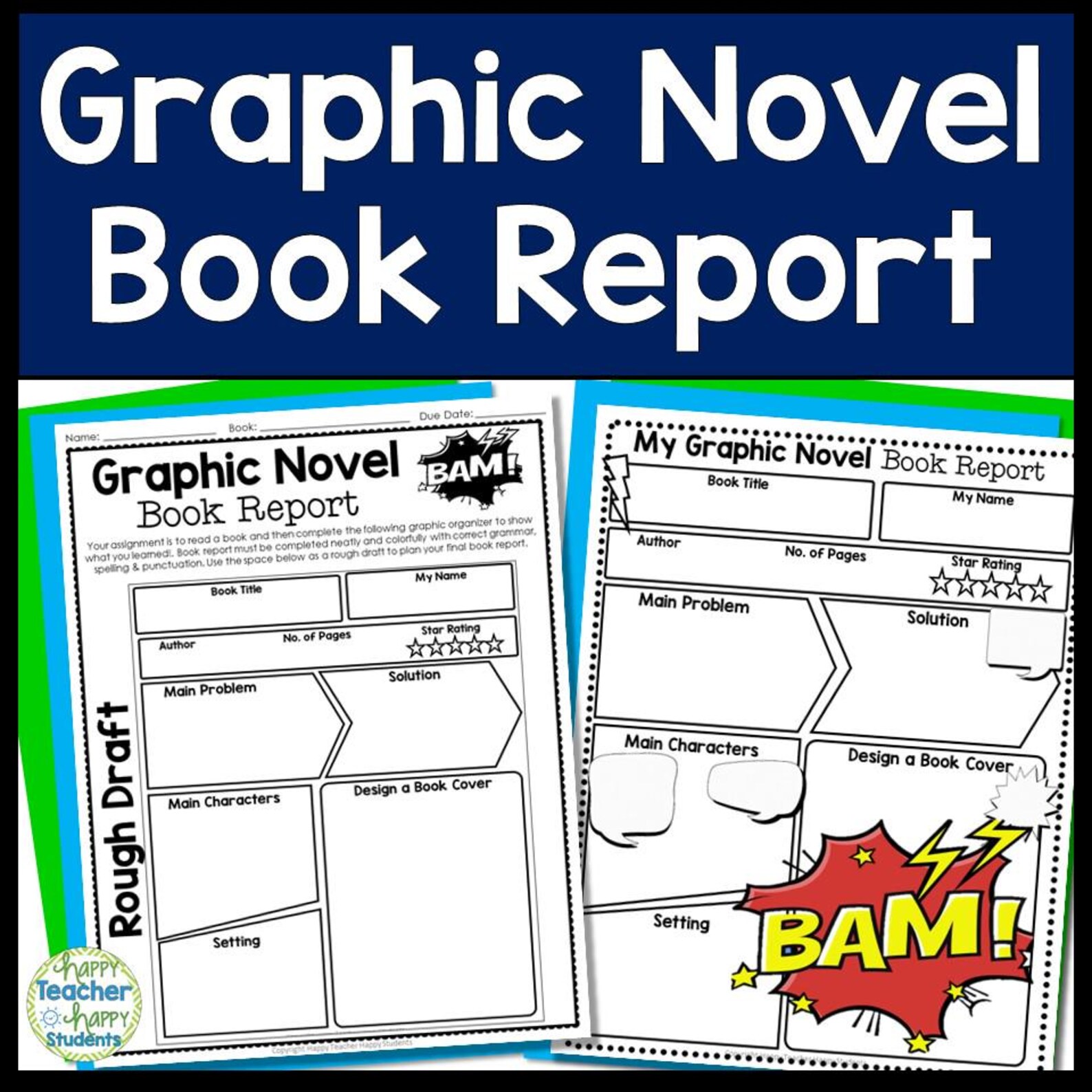 Graphic Novel Book Report Template: Creative Book Report Idea (digital ...