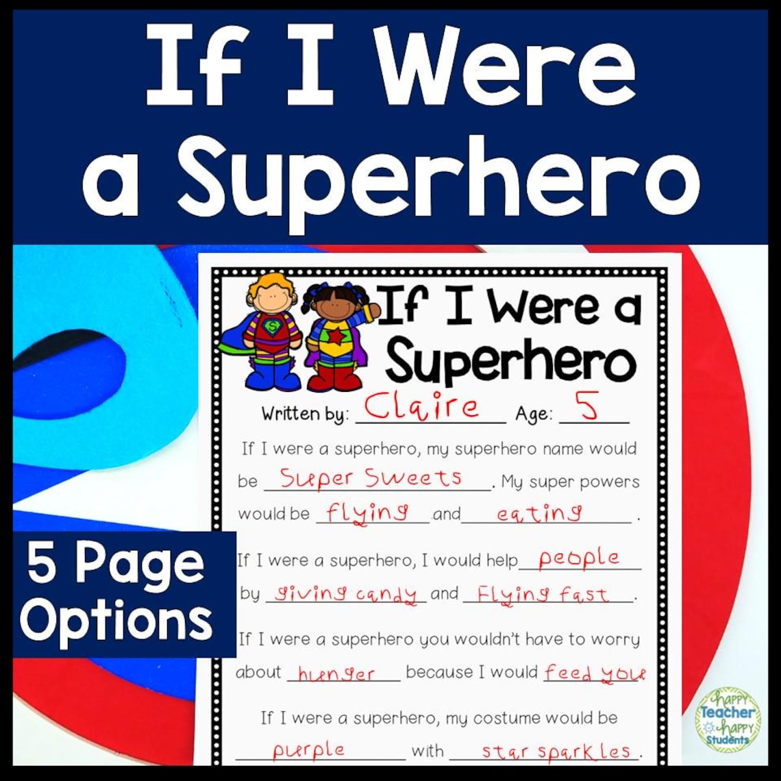 If I Were a Superhero | Superheroes Writing Activity | Superhero ...