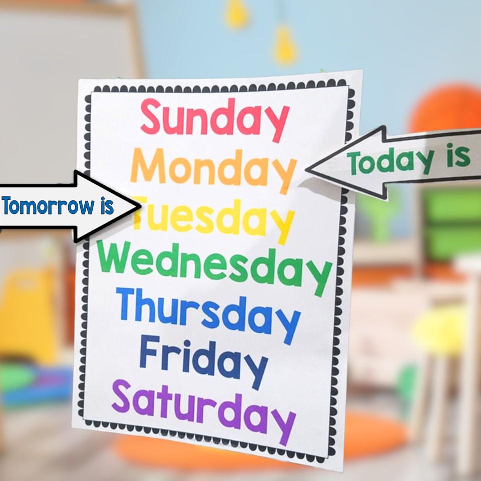 Days of the Week Printable Poster: Classroom Homeschool Decor (PDF) - Etsy