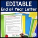 Editable End of Year Letter to Parents: Color & Black (digital Download ...
