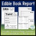 Edible Book Report Template: Recipe Card, Directions & Grading Rubric ...