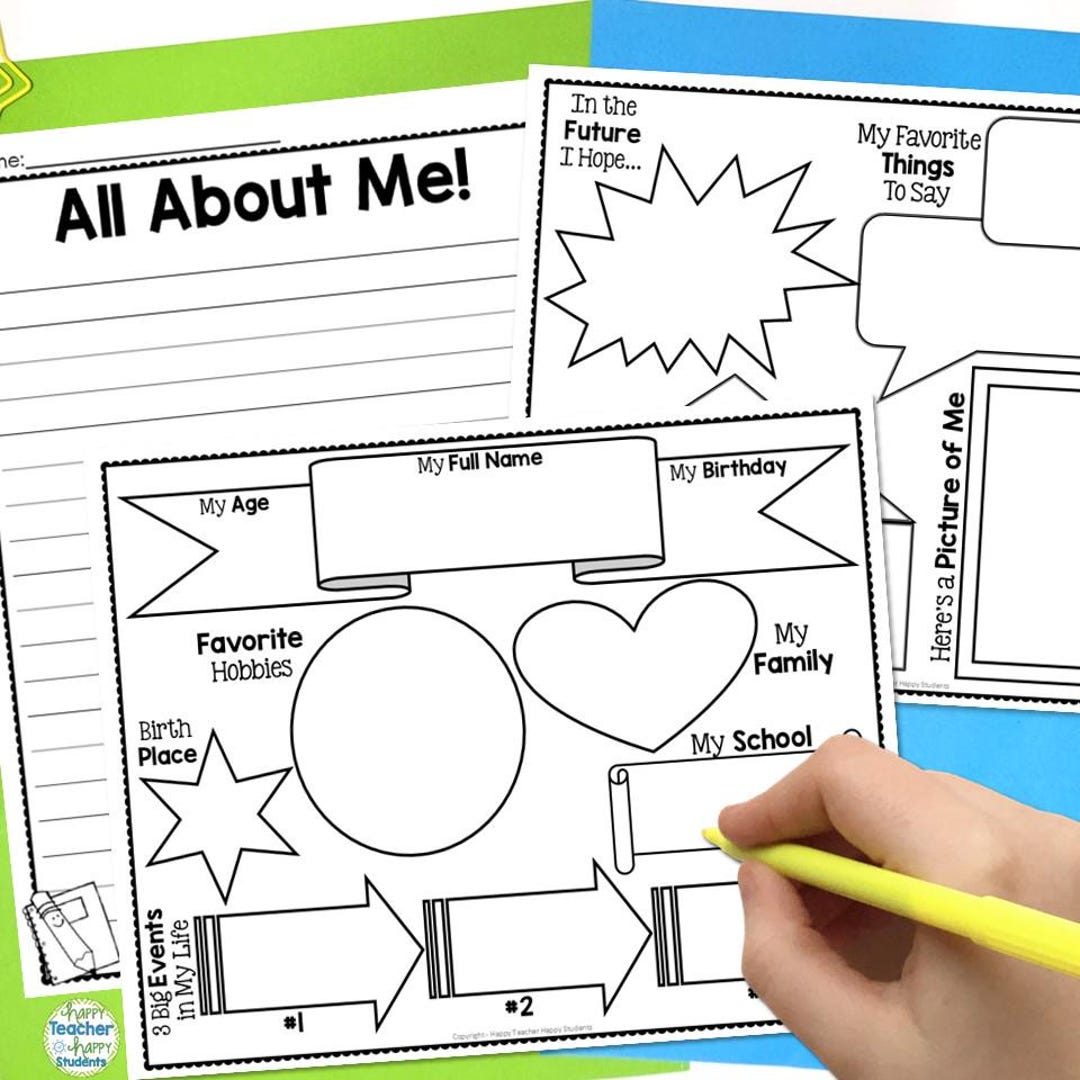 Autobiography Graphic Organizer & Writing Paper, Autobiography Template ...