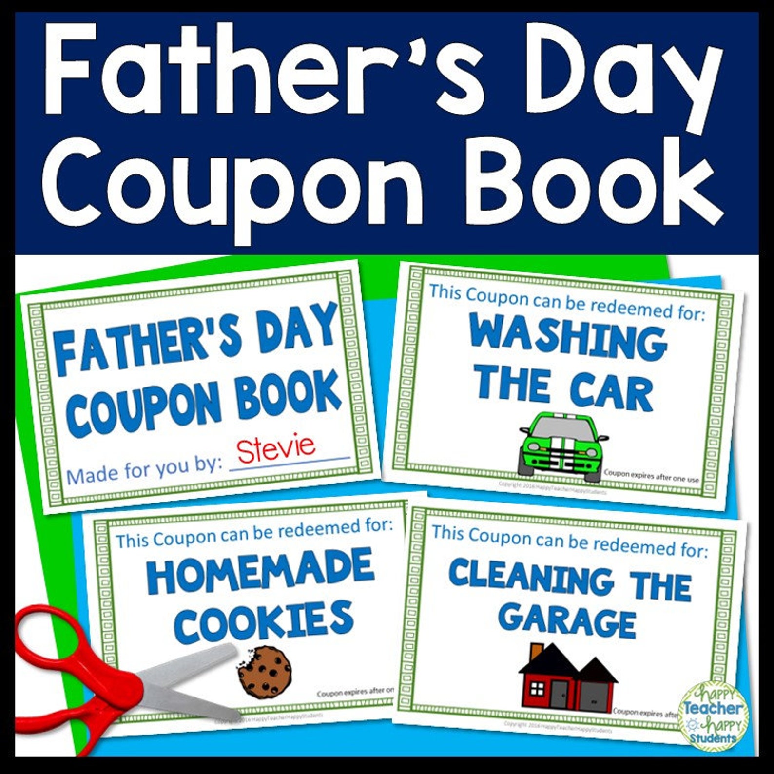Father's Day Coupon Book | Printable Father's Day Gift From Kids ...
