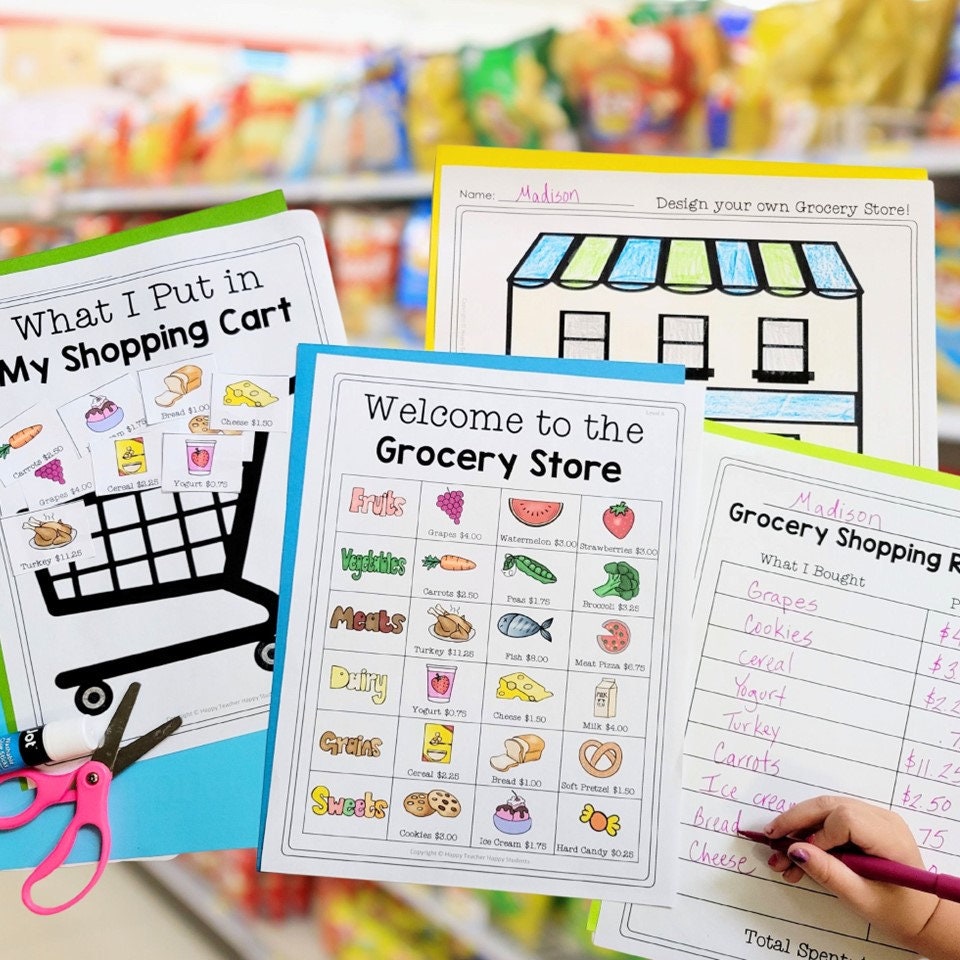Grocery Store Math | Real Life Math Skills | Add up Grocery Shopping ...