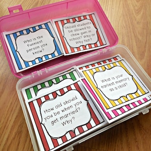 180 Conversation Starters Questions for Kids, Question Cards ...