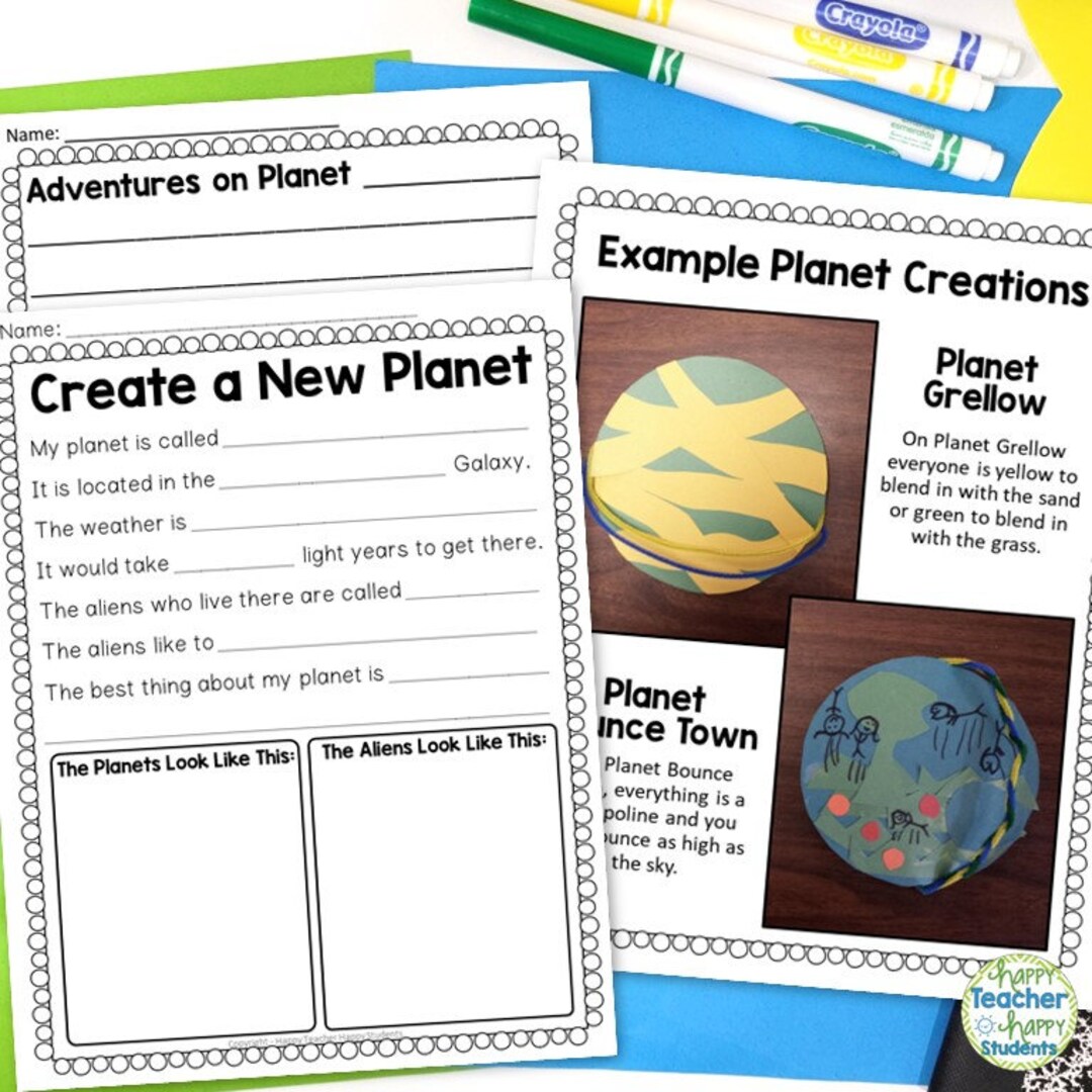 Create a Planet | Solar System Writing & Drawing Activity | Make a New ...