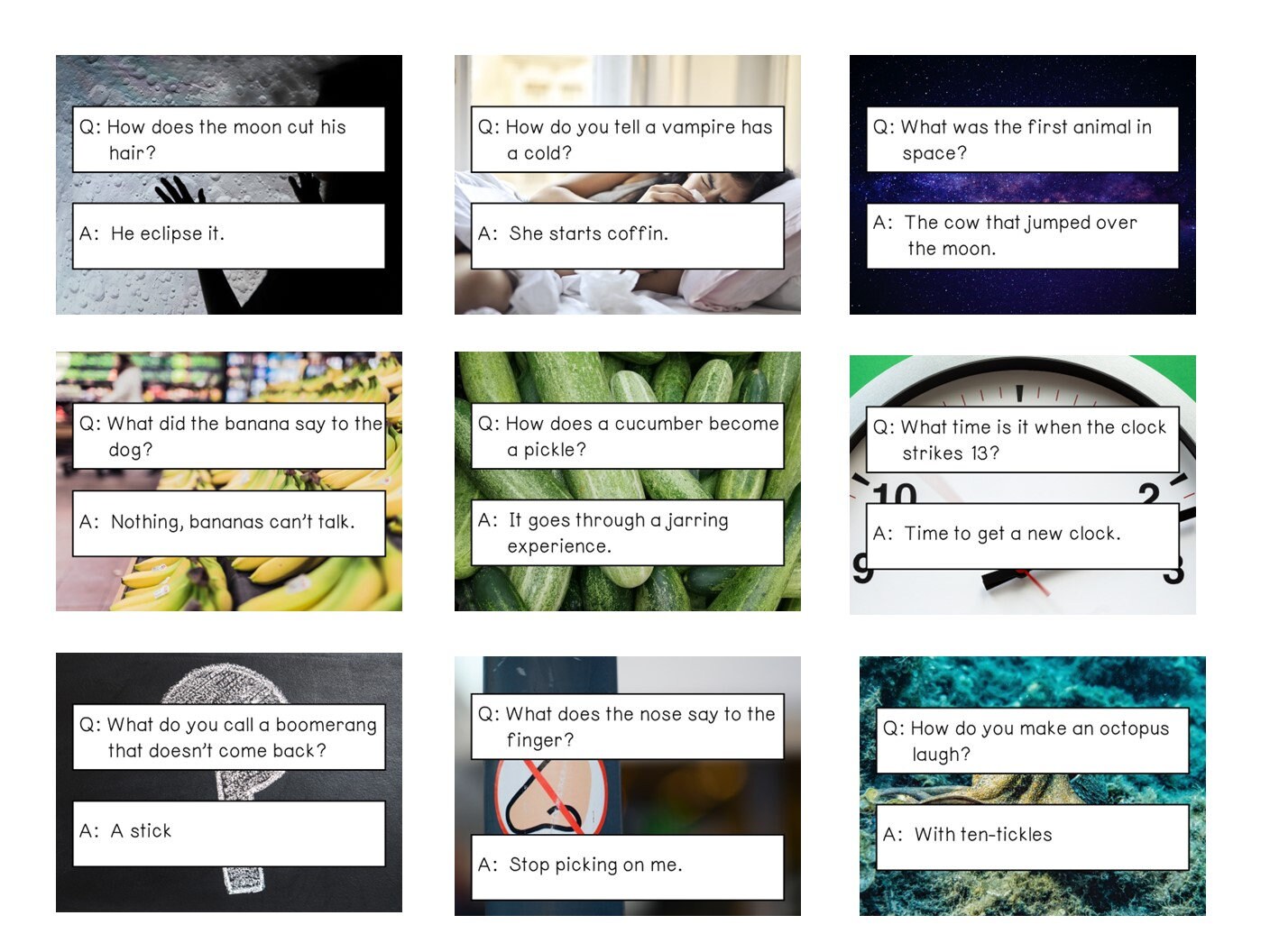 Jokes for Kids Printable 100 Jokes of the Day Printable Jokes for Kids ...