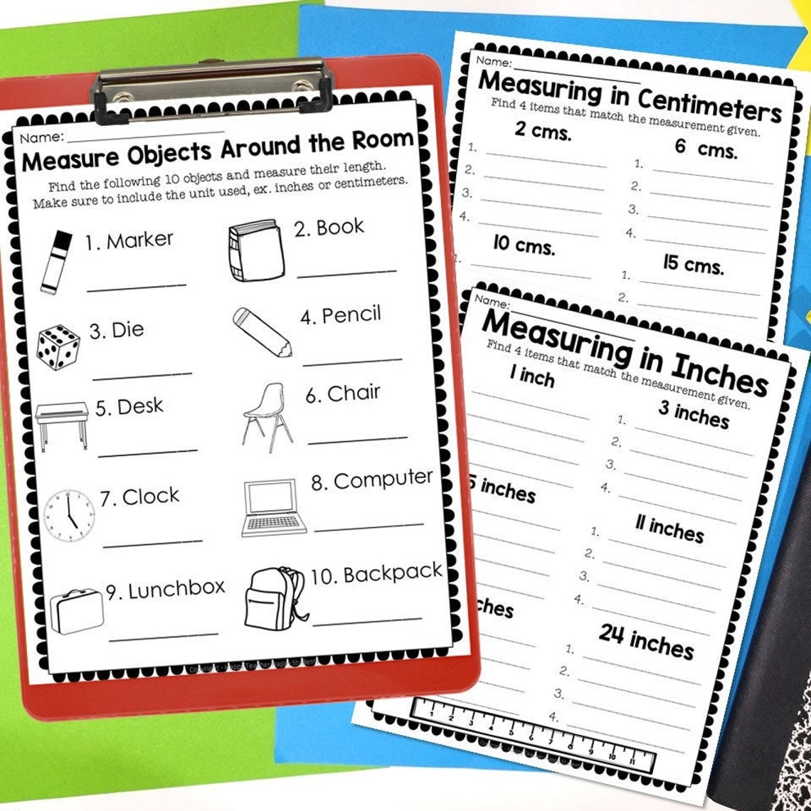 Ruler Measurement Worksheet: Inches & Centimeters Activity (digital ...