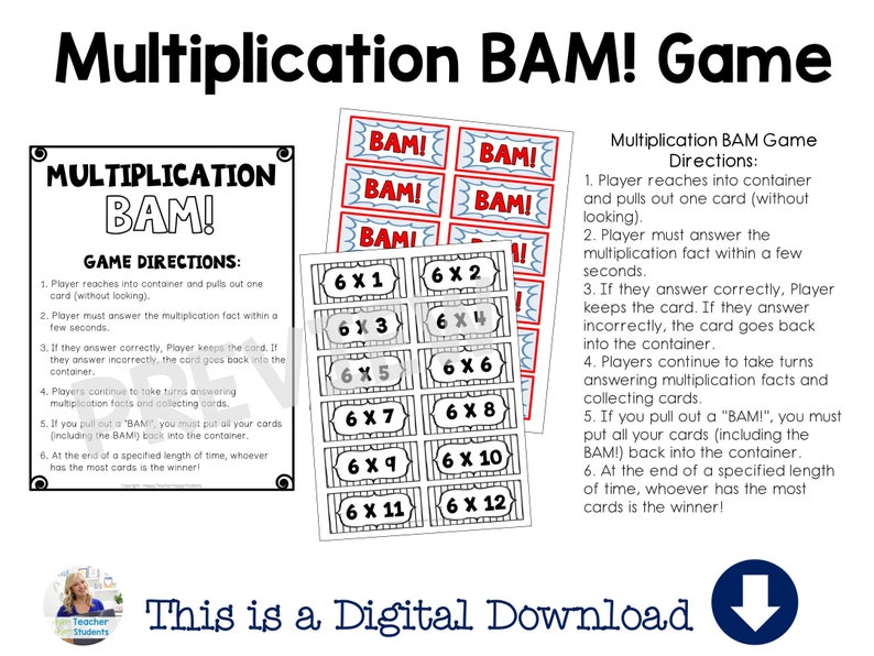 Multiplication Game | Multiplication BAM Game | Multiplication Zap ...