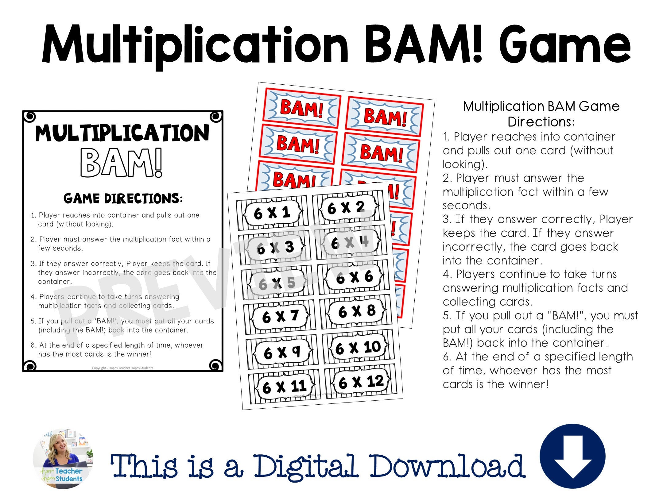 Multiplication Game Multiplication BAM Game Multiplication Zap, Kaboom ...