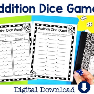 Addition Game 4 Worksheets Addition Game Printable, Addition Worksheets ...