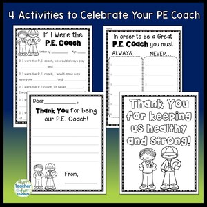 P.E. Teacher Appreciation Day, Thank You Card for P.E. Teacher, PE ...