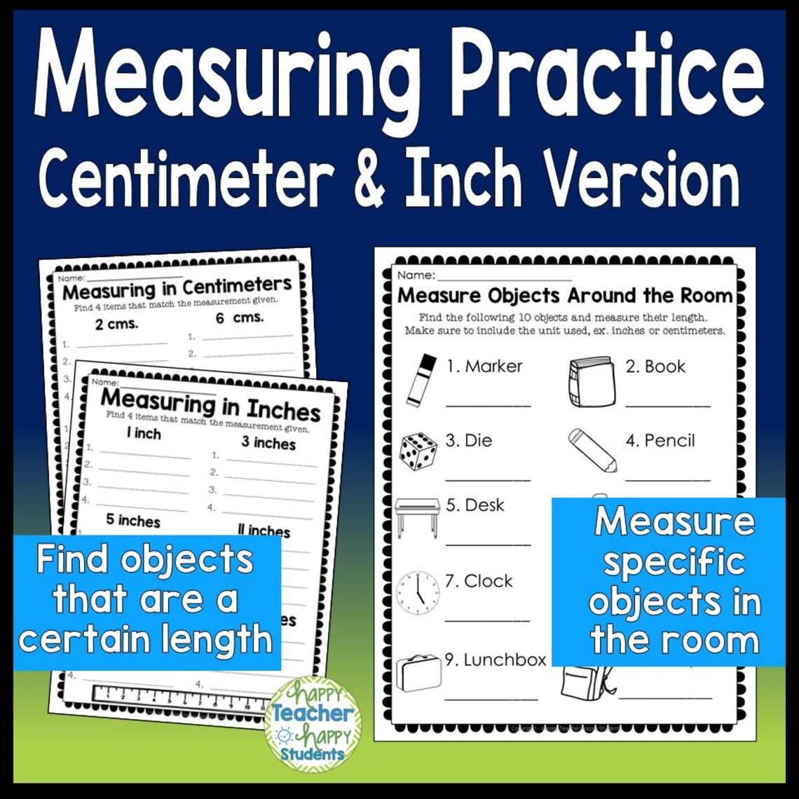 Ruler Measurement Worksheet: Inches & Centimeters Activity (digital ...