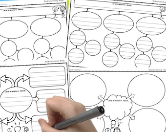Printable Brainstorming Graphic Organizer | Brainstorm Web for Kids ...