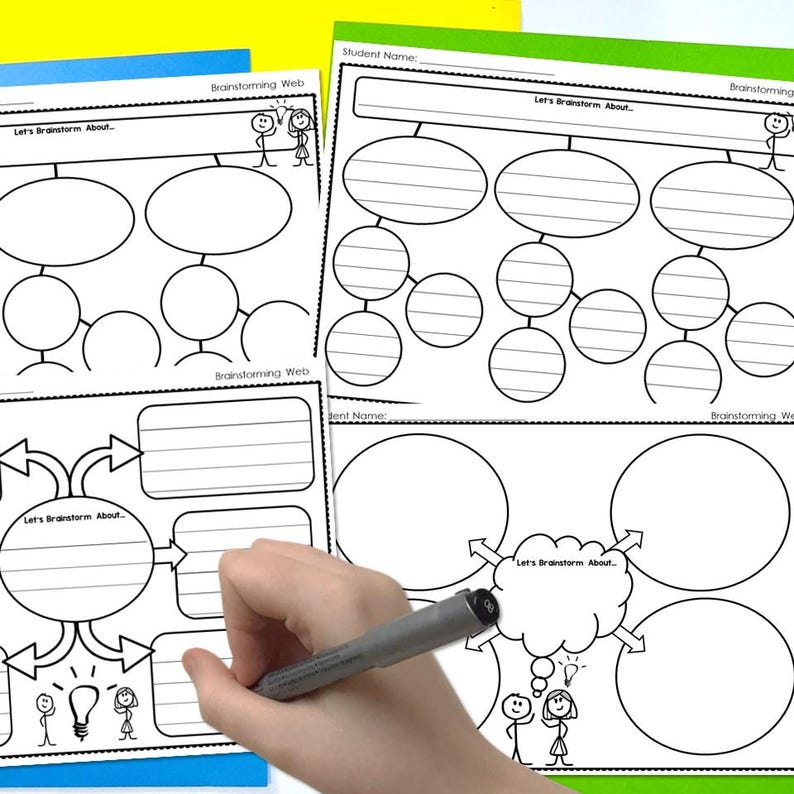 Printable Brainstorming Graphic Organizer | Brainstorm Web for Kids ...