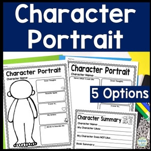 Book Character Portrait | Character Trait Organizer Activity for Any ...
