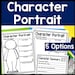 Book Character Portrait | Character Trait Organizer Activity for Any ...