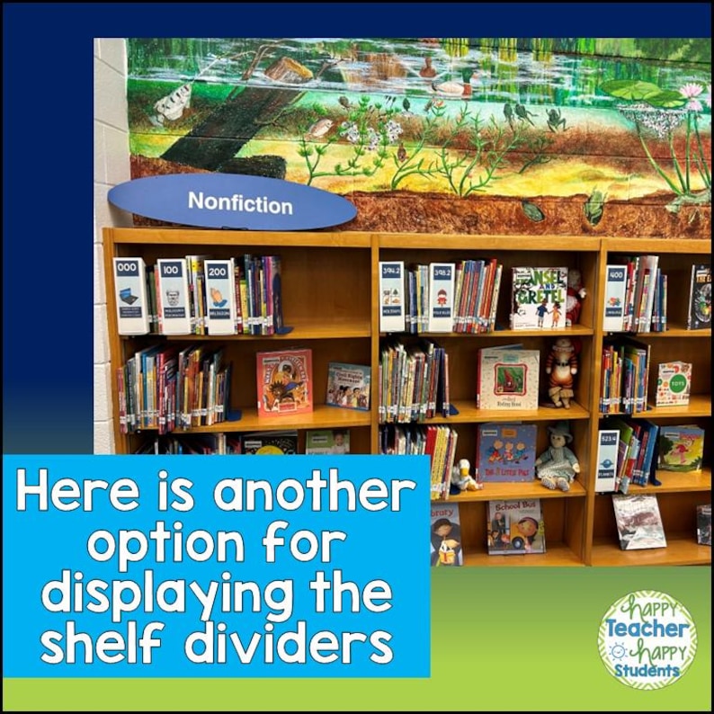 Nonfiction AND Fiction Library Shelf Dividers, Classroom Library Shelf ...