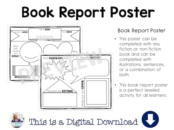 Book Report Poster Template