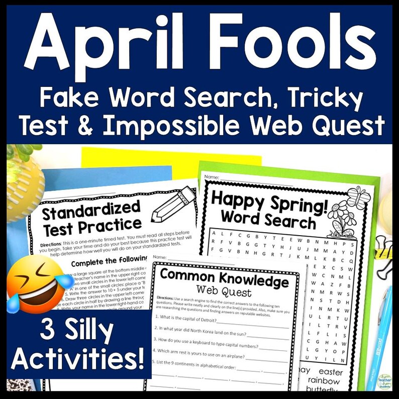 April Fools Day Tricks for Kids | Fake Word Search & Tricky Test | 3 ...