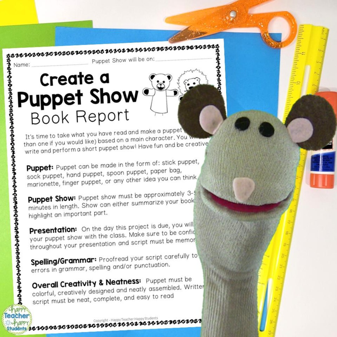 Puppet Show | Puppet Book Report | Make a Puppet, Write Script ...