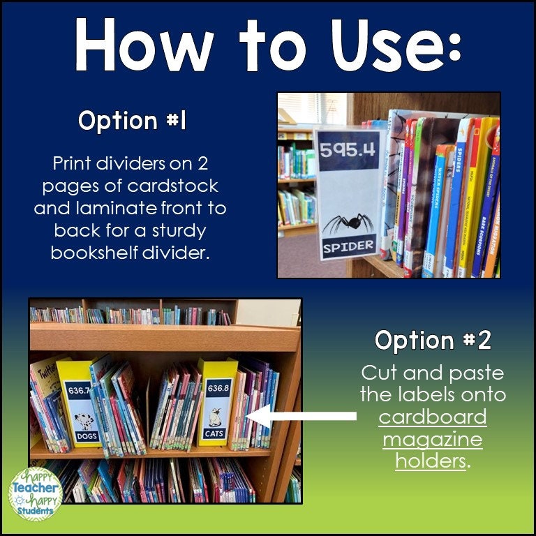 Nonfiction Library Shelf Dividers Shelf Labels for Nonfiction Books ...