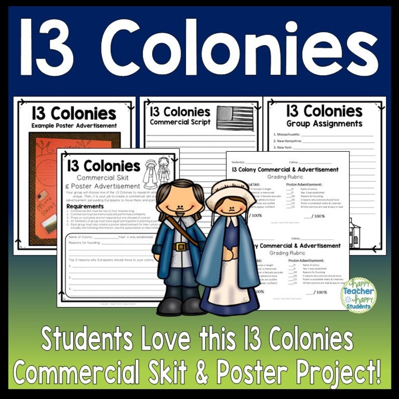 13 Colonies Project: Create a Commercial and Poster to Advertise a New ...