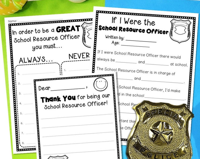 INSTANT DOWNLOAD Printable Police Law Enforcement Thank You Cards Notes ...