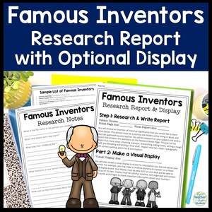 Famous Inventors Research Report & Display Project (digital PDF) - Etsy