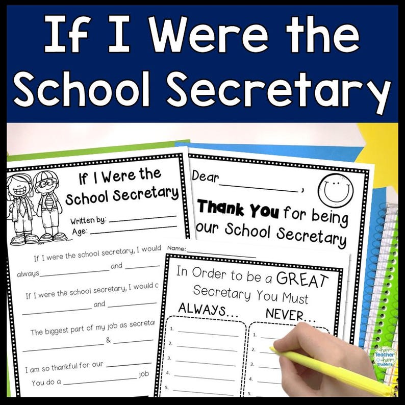 If I Were School Secretary | School Secretary Appreciation Day | School ...