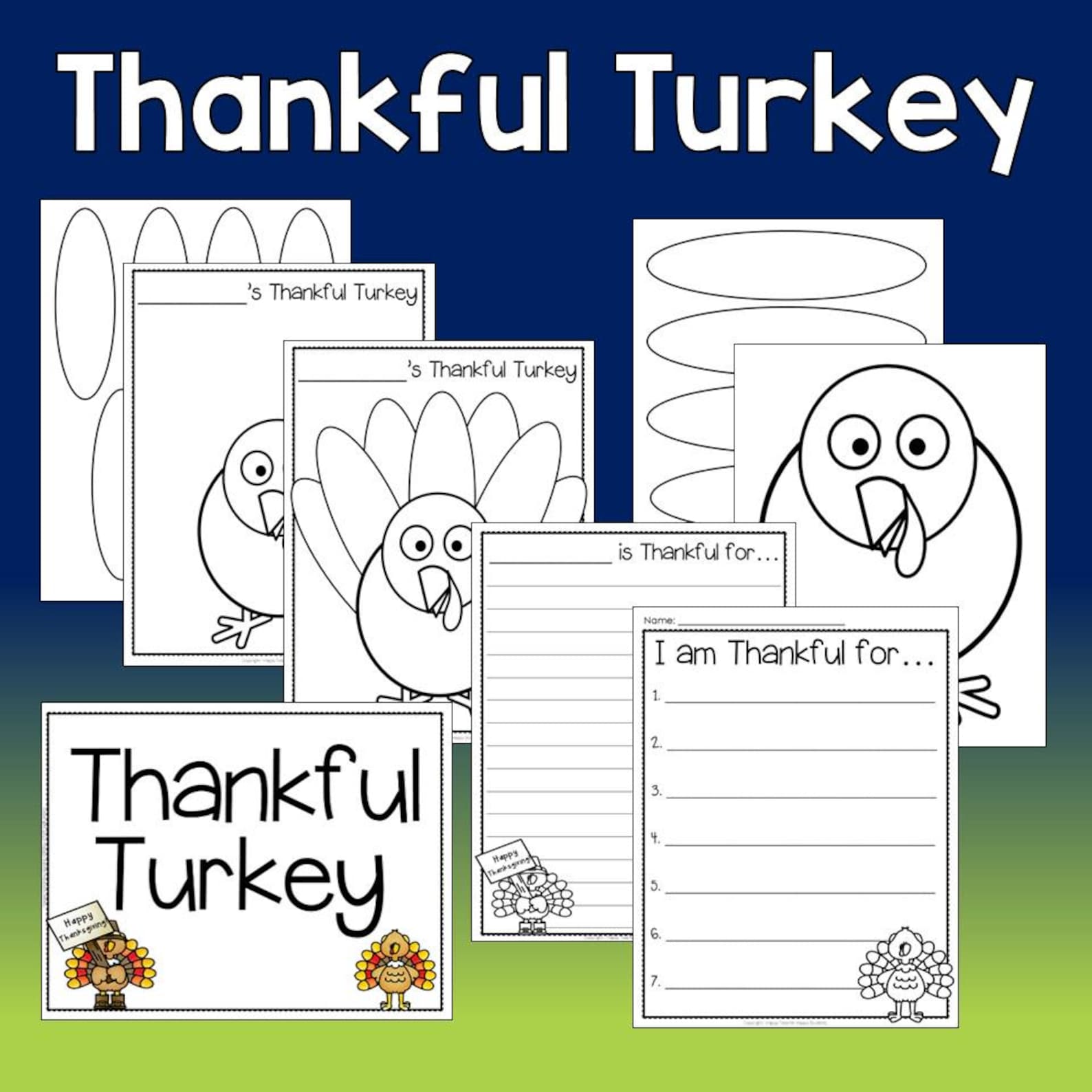 Thankful Turkey Craft | I Am Thankful for Turkey | Thankful Turkey ...