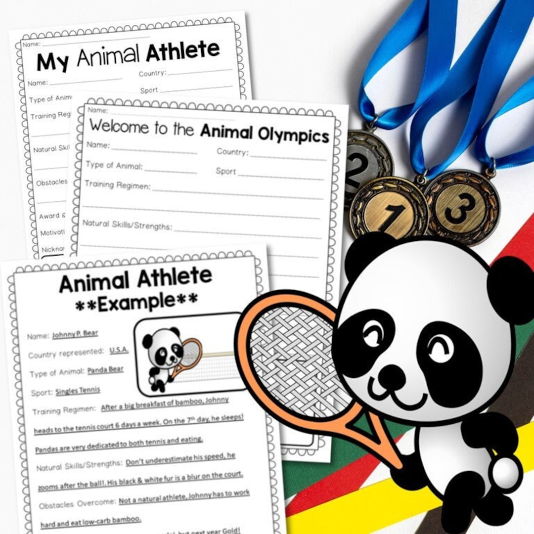 Animal Athletes Sports Writing Activity Use for Summer Olympics 2024 ...