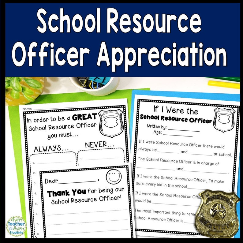 School Resource Officer Appreciation Thank You for School Resource ...