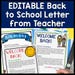 Editable Welcome Back to School Letter: 3 Designs (digital Download ...
